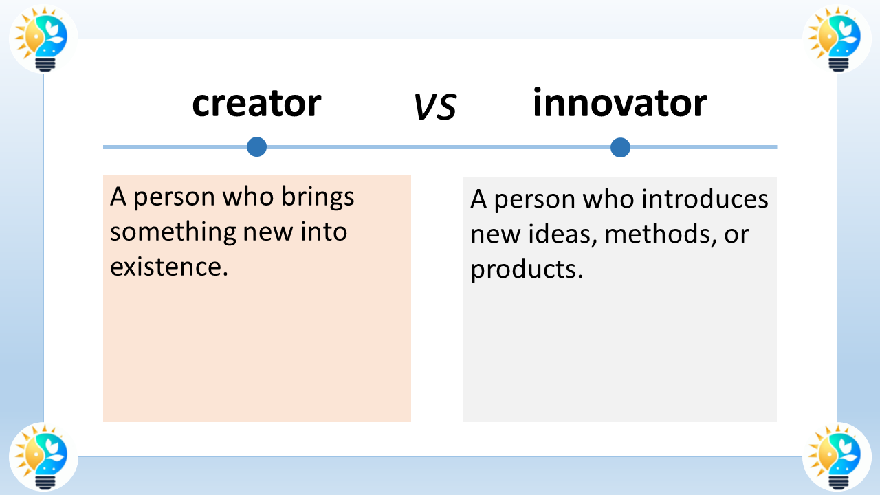 What is the difference between innovator and Creator? - Innovations 4 EU