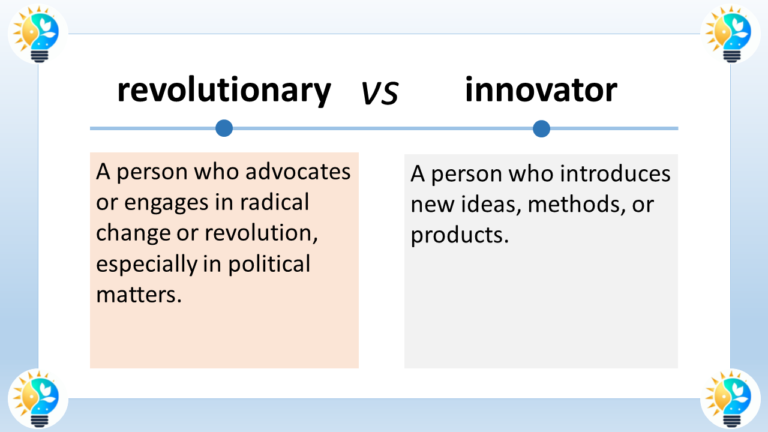 What is the difference between innovator and Revolutionary ...