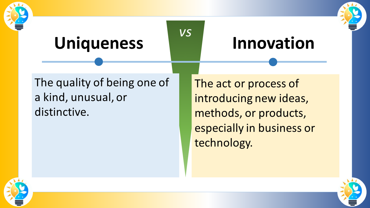 What is the difference between Uniqueness and Innovation? - Innovations ...